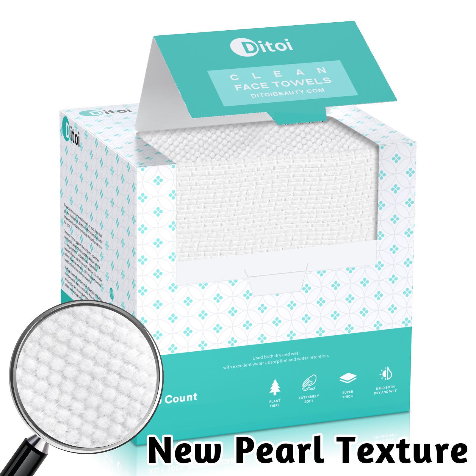 Ditoi Pearl Texture Disposable Face Towels 50pcs (1 Pack) – Ditoi Beauty