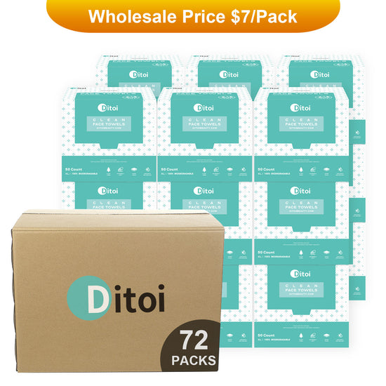 72 Packs Wholesale Ditoi Disposable Face Towels $7/Pack – Ditoi Beauty